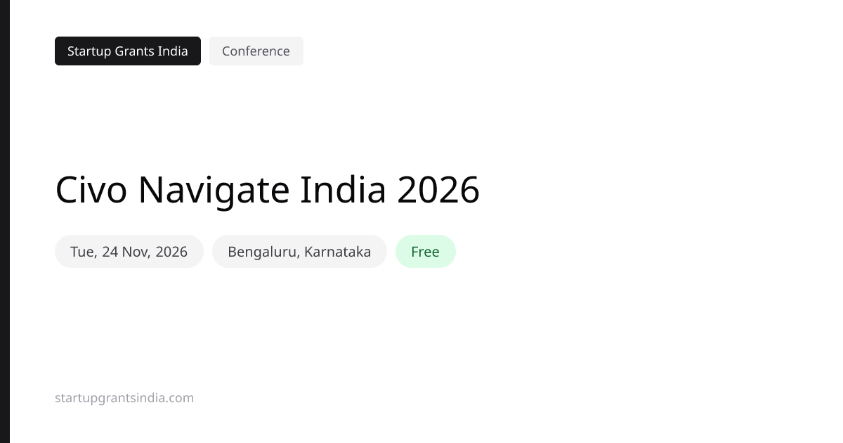 Civo Navigate India 2026 | Startup Grants India