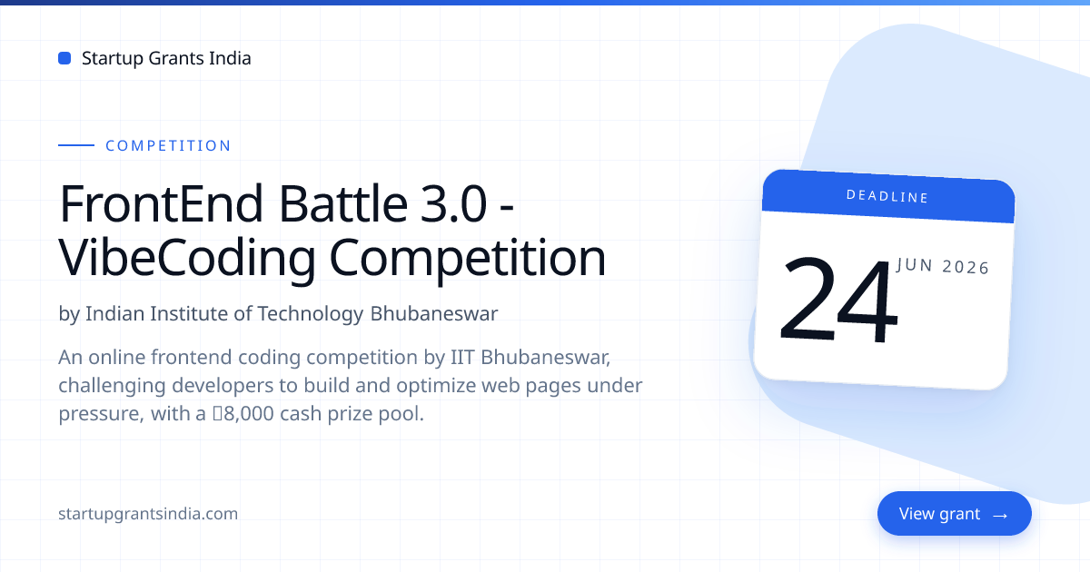 FrontEnd Battle 3.0 - VibeCoding Competition – Up to ₹8,000 | Startup ...